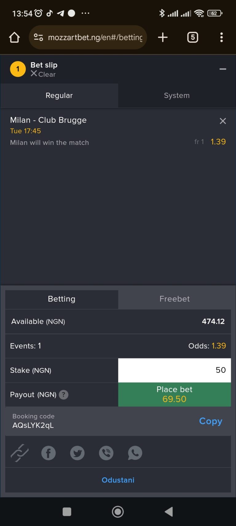 How to generate Bet code – Mozzartbet