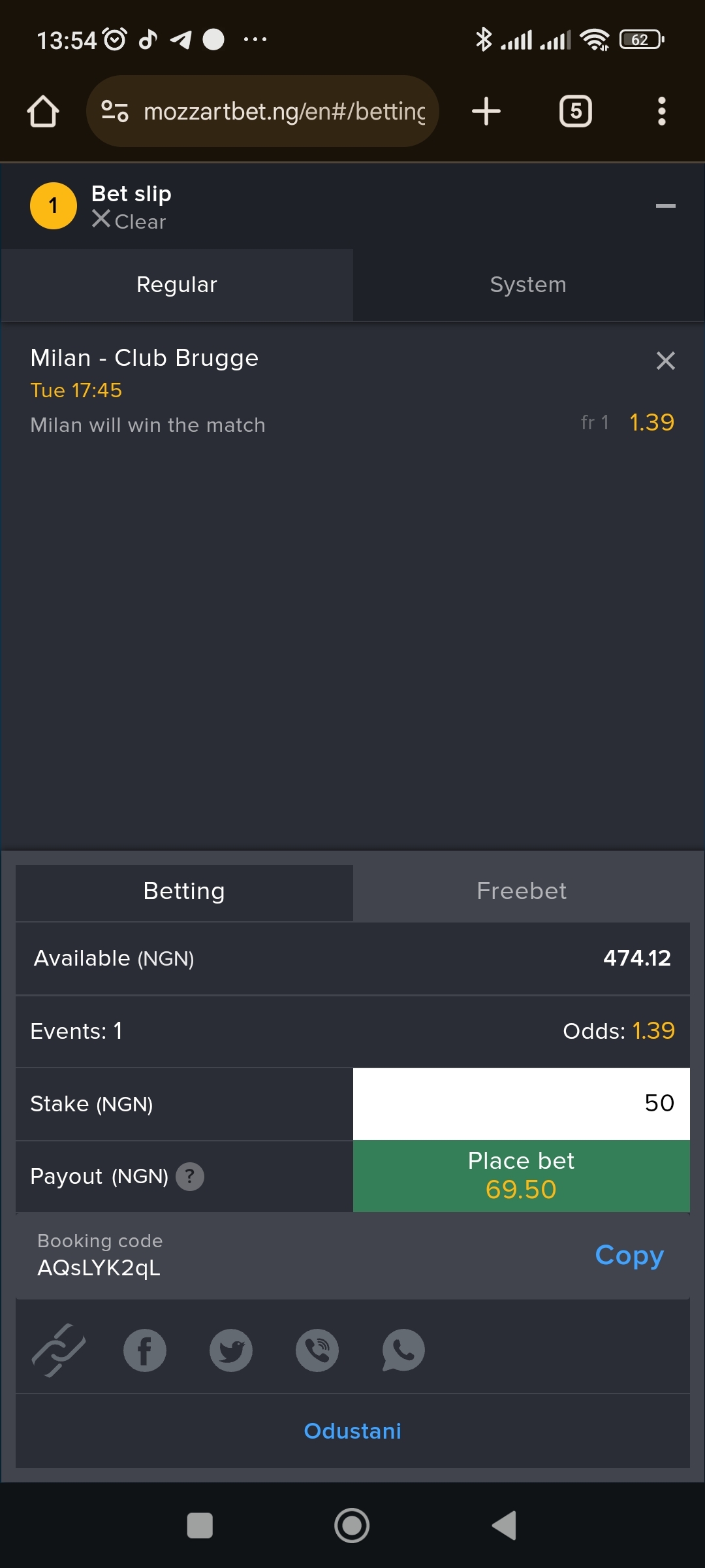 How to generate Bet code – Mozzartbet